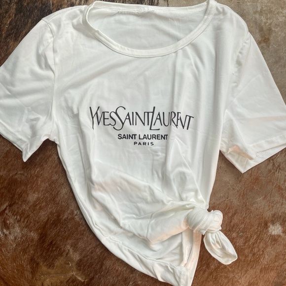 Yves Saint Laurent | Tops | Vintage Ysl Shirt White Yves Saint Laurent ...